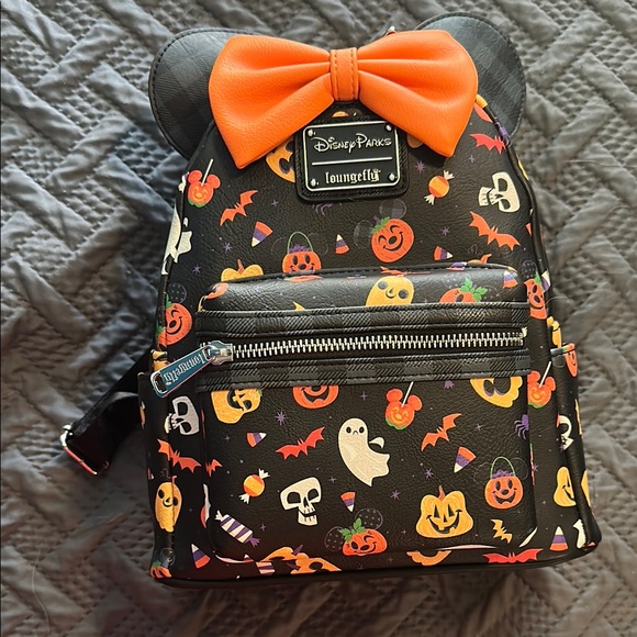 Loungefly | Bags | Loungefly Halloween Themed Backpack Black And Orange ...